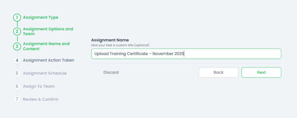 Assigning a File Upload Task